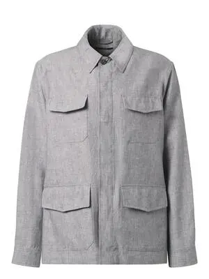 Dunhill Linen Field Jacket - Grey
