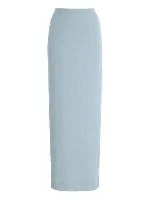 Eterne Emma Cotton-Modal Maxi Skirt Blue