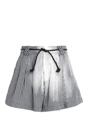 Sea Neci Gingham Cotton Shorts - Plaid