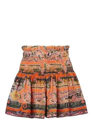 Isabel Marant Maelly Paisley Silk Voile Wide-leg Shorts - Multicoloured