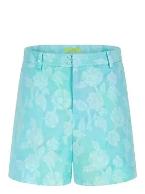 Shanghai Tang Patterned Jacquard Shorts - Blue