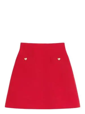 Valentino Garavani Crepe Couture Mini Skirt - Red
