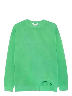 Tibi Cut-out Sweater - Green