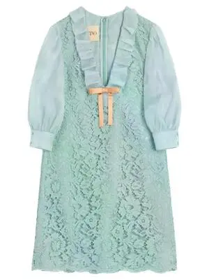 Valentino Garavani Lace Minidress - Blue