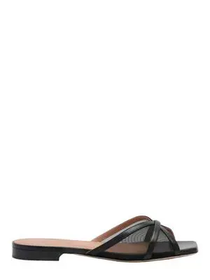 MALONE SOULIERS Perla Flat Sandals - Black