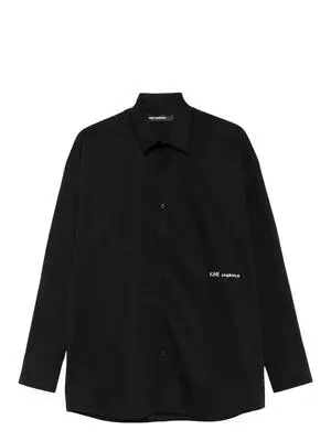 Karl Lagerfeld Logo-appliqué Shirt - Black