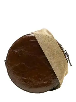 UMA WANG Small Round Crossbody Bag - Brown