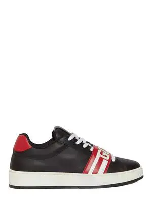 Gcds Leather Sneakers - Black