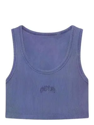 Gcds Logo-embroidered Tank Top - Purple