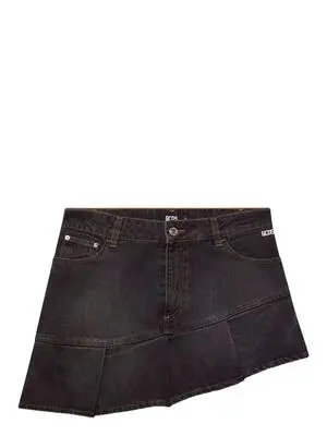 Gcds Denim Mini Skirt - Black