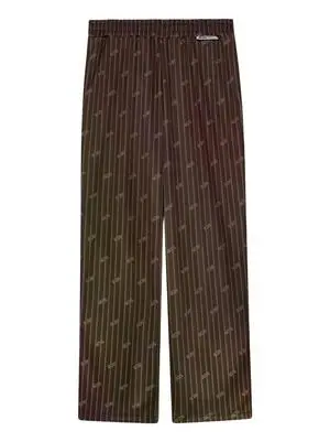 Gcds Pinstriped Track Pants - Brown