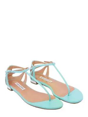 AQUAZZURA Leather Flat Sandals