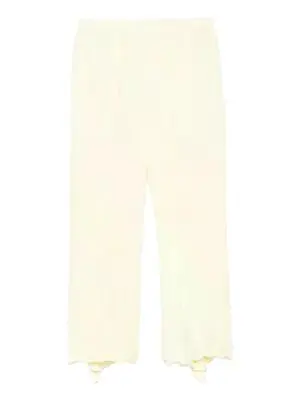Issey Miyake Wrinkled Twisted Trousers - Yellow
