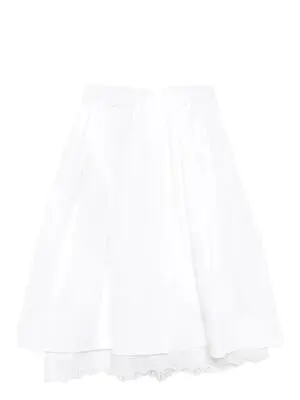 Dice Kayek Cotton Midi Skirt - White
