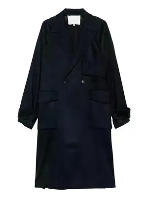 SETCHU Internal-Belt Double-Breasted Coat