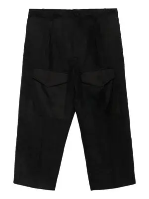 SETCHU Cropped Trousers - Black