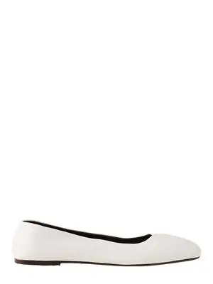 THE ROW Leather Ballet Flats - White
