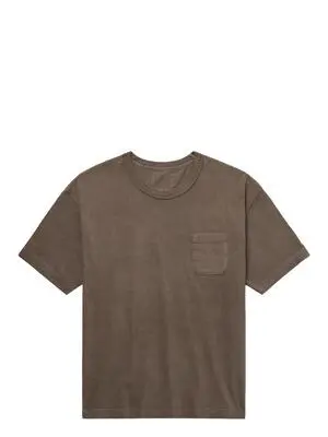 Visvim Jumbo Garment-dyed Cotton-jersey T-shirt - Brown