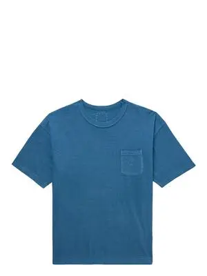 Visvim Jumbo Garment-dyed Cotton-jersey T-shirt - Blue