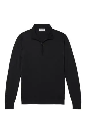 JOHN SMEDLEY Slim-Fit Merino Wool Half-Zip Sweater