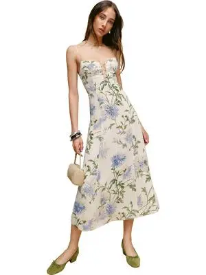 REFORMATION Emely Midi Dress Serenity