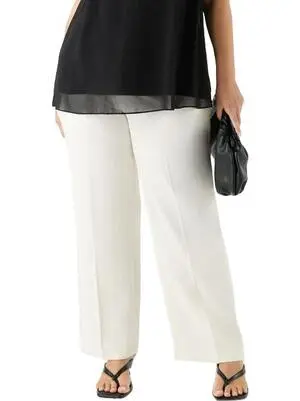 LIVE UNLIMITED Straight Crepe Trousers - Ivory