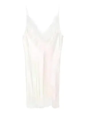 Carine Gilson Silk Slip Dress - Neutrals