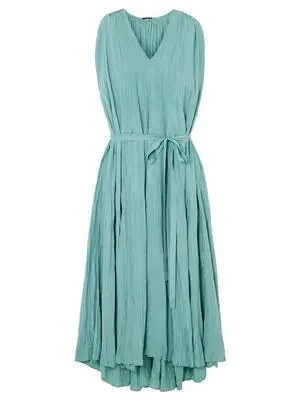 JOSEPH Martini Belted Silk-habotai Midi Dress - Blue