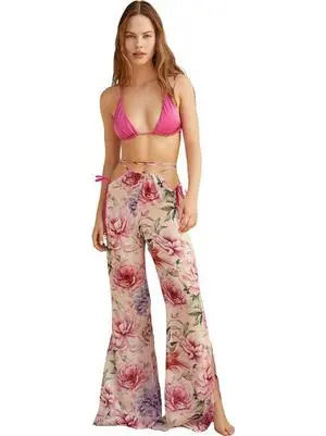 LUNA B Rhea Floral Print Pants - Floral Pink