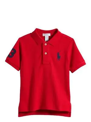 Ralph Lauren Mesh Sleeve Cotton Polo - Red