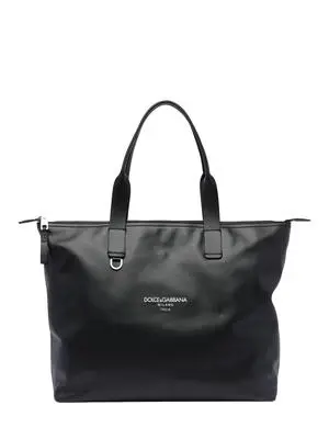 Dolce & Gabbana Logo Adamo Shopping Bag - Black
