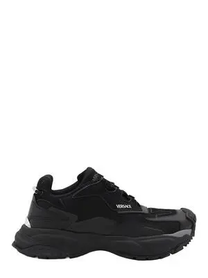Versace Leather Sneakers - Black