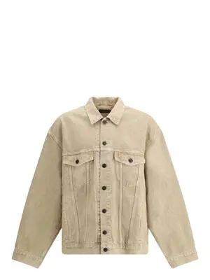 Balenciaga Oversized Denim Jacket - Beige