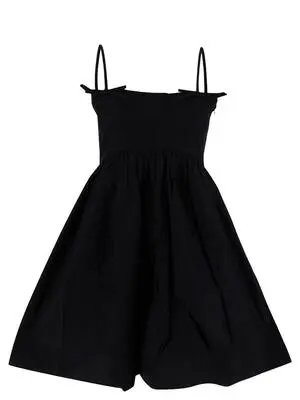 GANNI Ganni Leopard Print Mini Dress Black