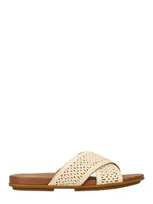 Fitflop Raffia Gracie Slides - Beige