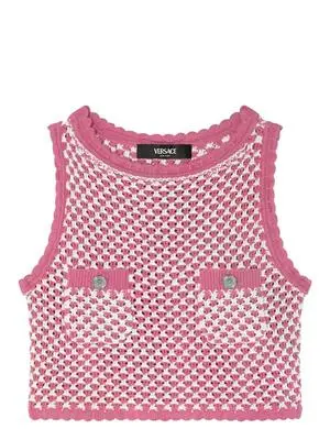 Versace Crochet Knit Top - Pink