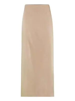 Brunello Cucinelli High-waist Midi Skirt - Neutrals