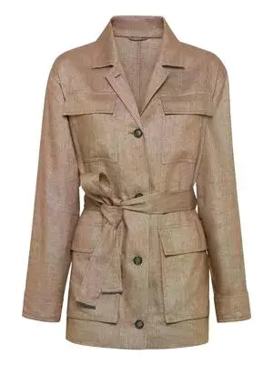 Brunello Cucinelli Belted Jacket - Brown