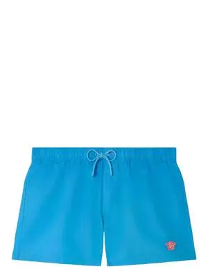 Versace Medusa-embroidered Swim Shorts - Blue