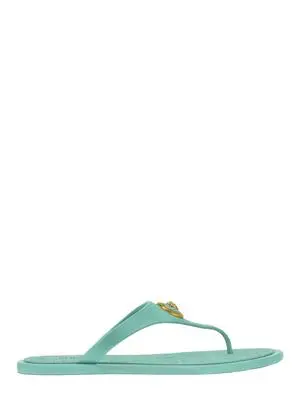 Versace Alia Embellished Flip-flops - Green