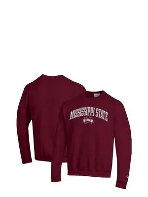 Champion Mississippi State Bulldogs Arch Over Logo Pullover Sweatshirt - Maroon