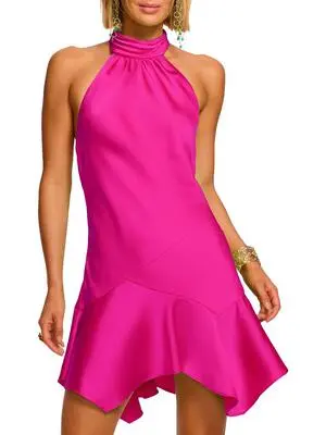 Ramy Brook Nari Mini Dress - Fiesta Pink