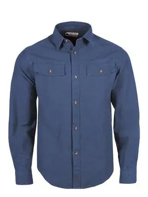 MOUNTAIN KHAKIS Hamilton Chamois Shirt - Faded Indigo