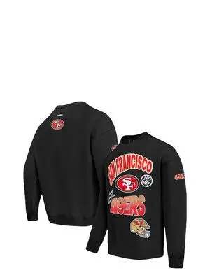 PRO STANDARD San Francisco 49ers Turn It Up Drop Shoulder Pullover Sweatshirt - Black