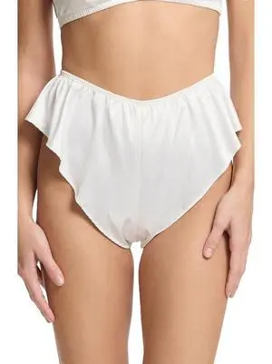 Hanky Panky Flutter Satin Tap Shorts - Light Ivory