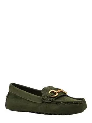 Anne Klein Chrystie Bit Loafer - Olive Suede