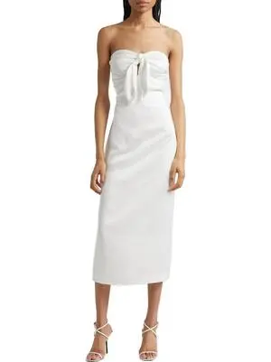 Ramy Brook Orion Strapless Midi Dress - Ivory
