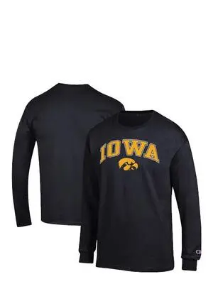 Champion Iowa Hawkeyes Arch Over Logo Long Sleeve T-shirt - Black