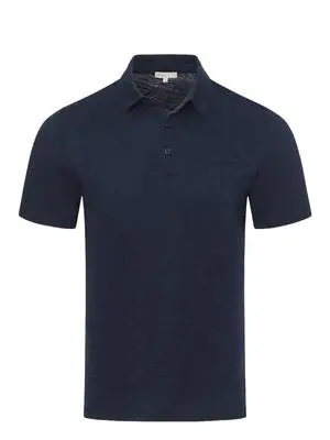 Onia Slub Short Sleeve Polo - Vintage Indigo