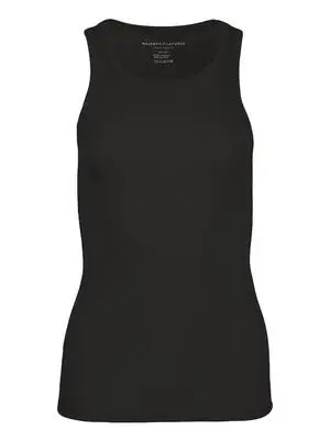 Majestic Filatures Lyocell Cotton Baby Rib Scoopneck Tank - Noir